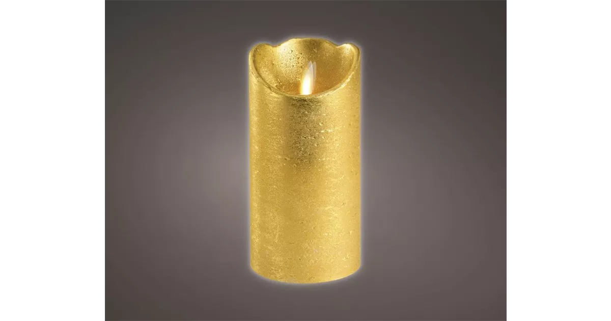LED Flacker-Wachskerze - Gold, In verschiedenen Größene erhältlich ...