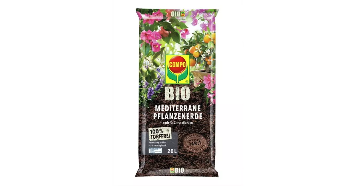 COMPO BIO Mediterrane Pflanzenerde torffrei, In verschiedenen Größen ...