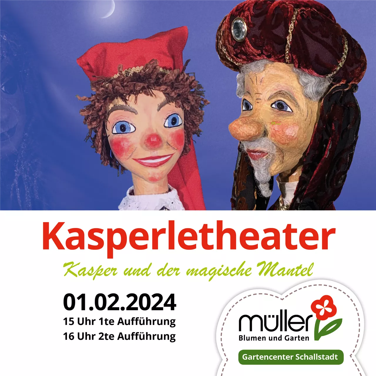 s'Kasperle kommt ***AUSGEBUCHT*** - Müller Blumen & Garten